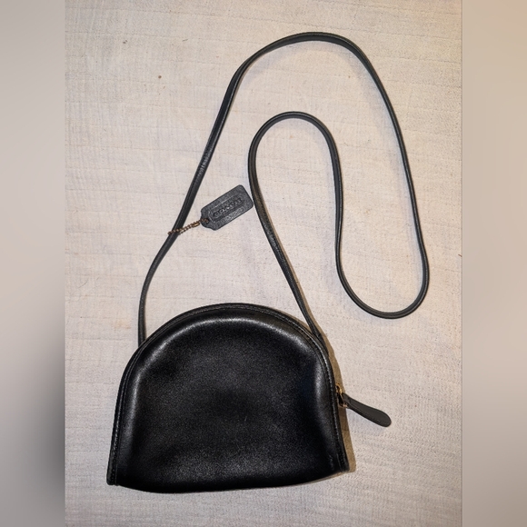 Coach | Bags | Vintage Coach Leather Kimball Zip Crossbody Bag Black ...